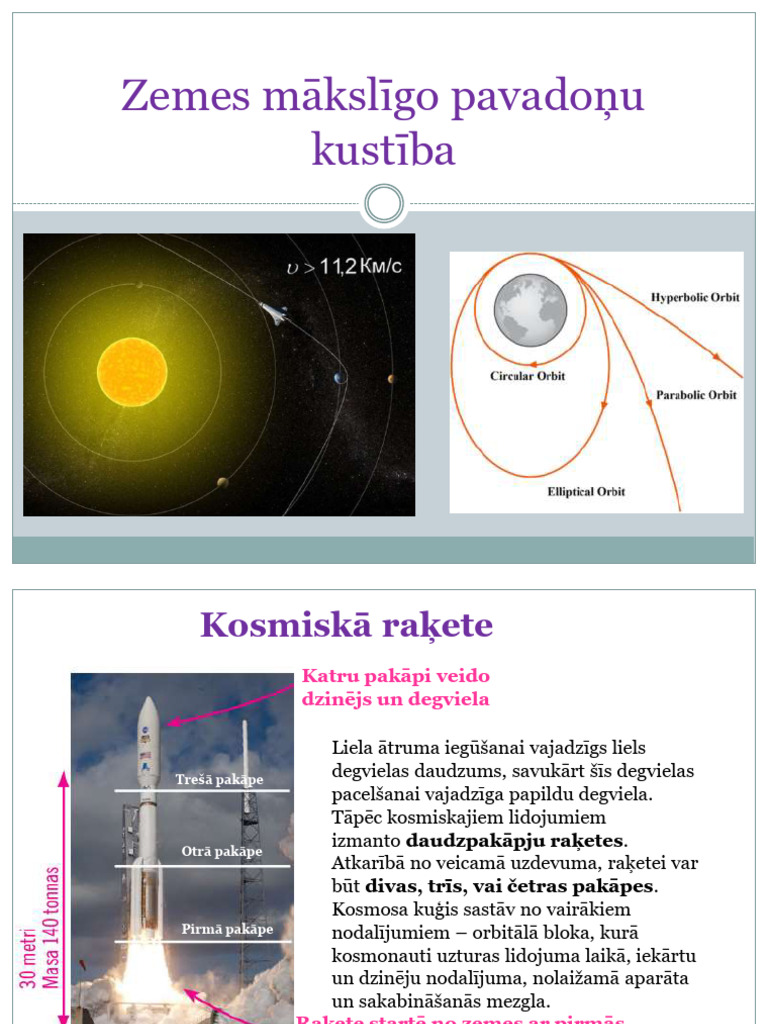 Zemes Mākslīgo Pavadoņu Kustība | PDF