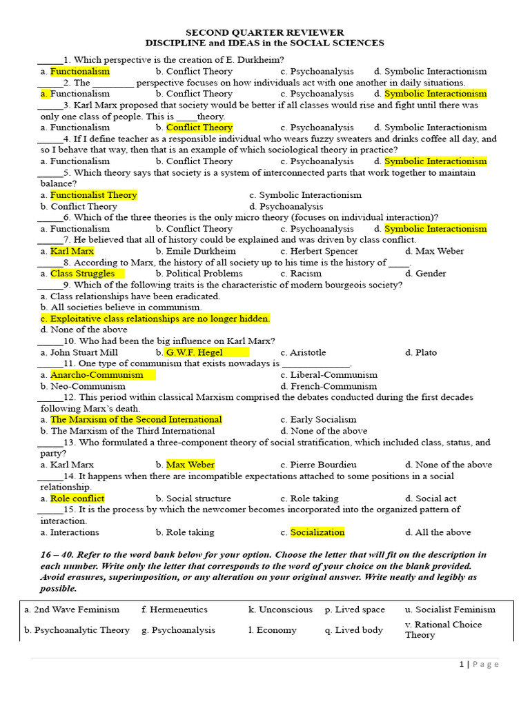 Second Quarter REVIEWER Diss | PDF
