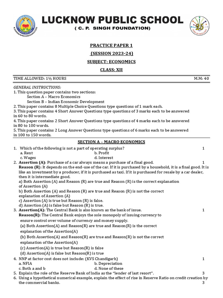 ECONOMICS Sample | PDF