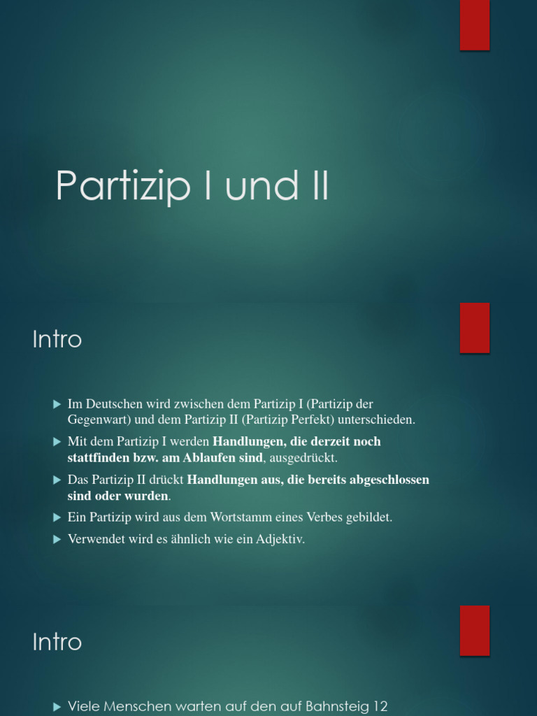 03 - Partizip I Und II | PDF