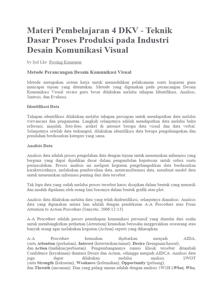 Materi Pembelajaran 4 DKV | PDF