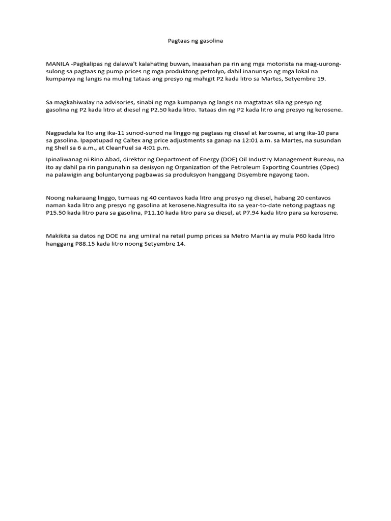 Balita Sa AP | PDF