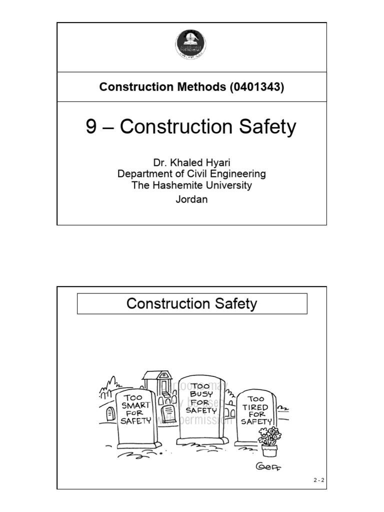 9.construction Safety - Construction Methods | PDF | Occupational ...