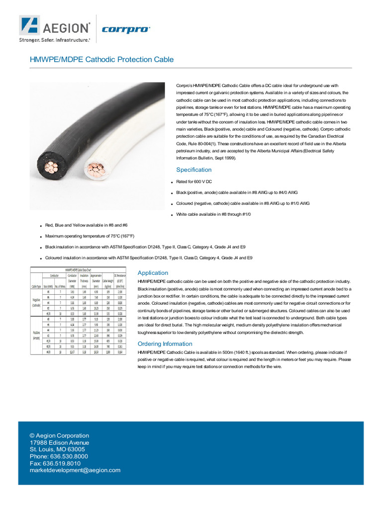 Hmwpe Mdpe Cable | PDF