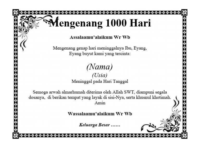 Template Mengenang | PDF