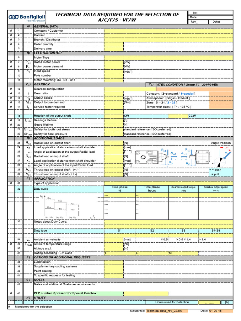Selection of Gearboxes Industrial Gearmotors C A F S VF W Eng r02 0 | PDF | Electric Motor | Gear