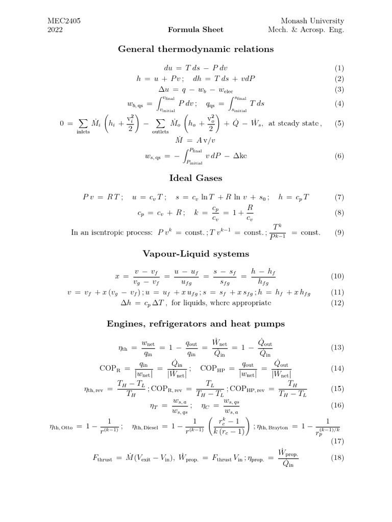 Formula-Sheet | PDF