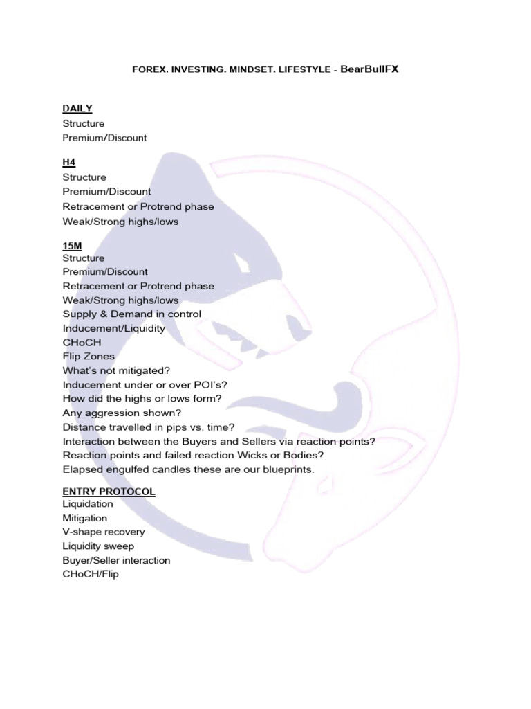 Trading Plan - Mani | PDF