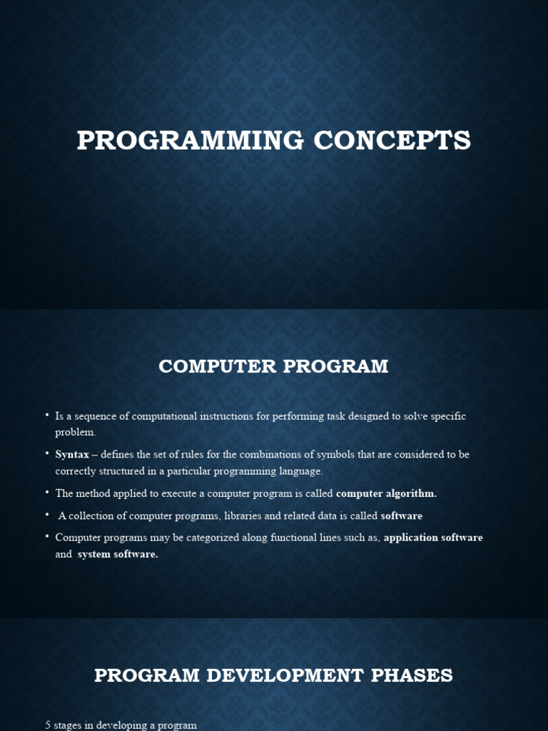Programming Concepts | PDF