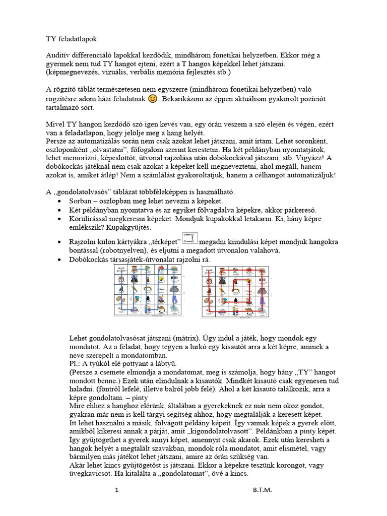 Feladatlapok TY | PDF