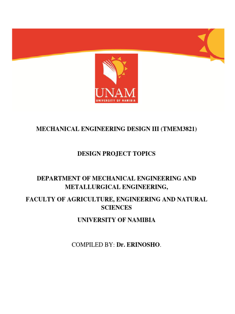 Mechanical Engineering Design Project Topics | PDF