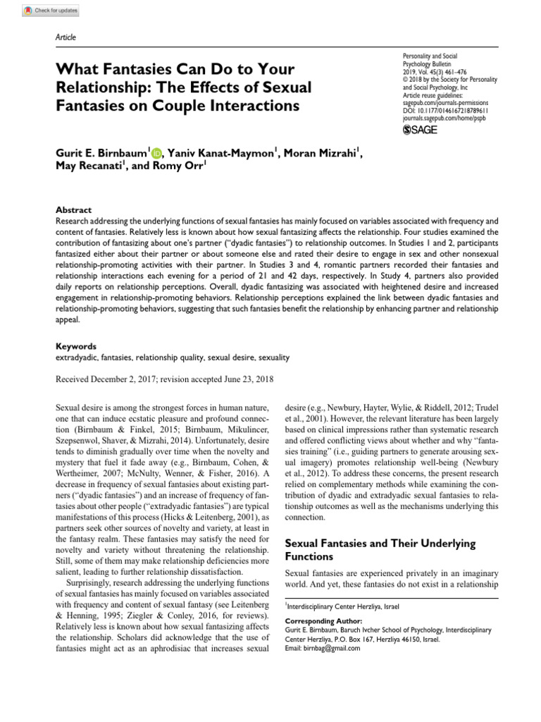 What Fantasies Can Do To Your Relationship | PDF | Sexual Fantasy ...