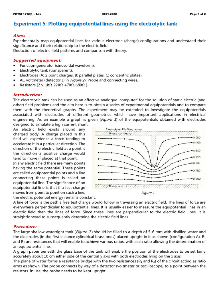 Lab5 Plotting Equipotential Lines | PDF