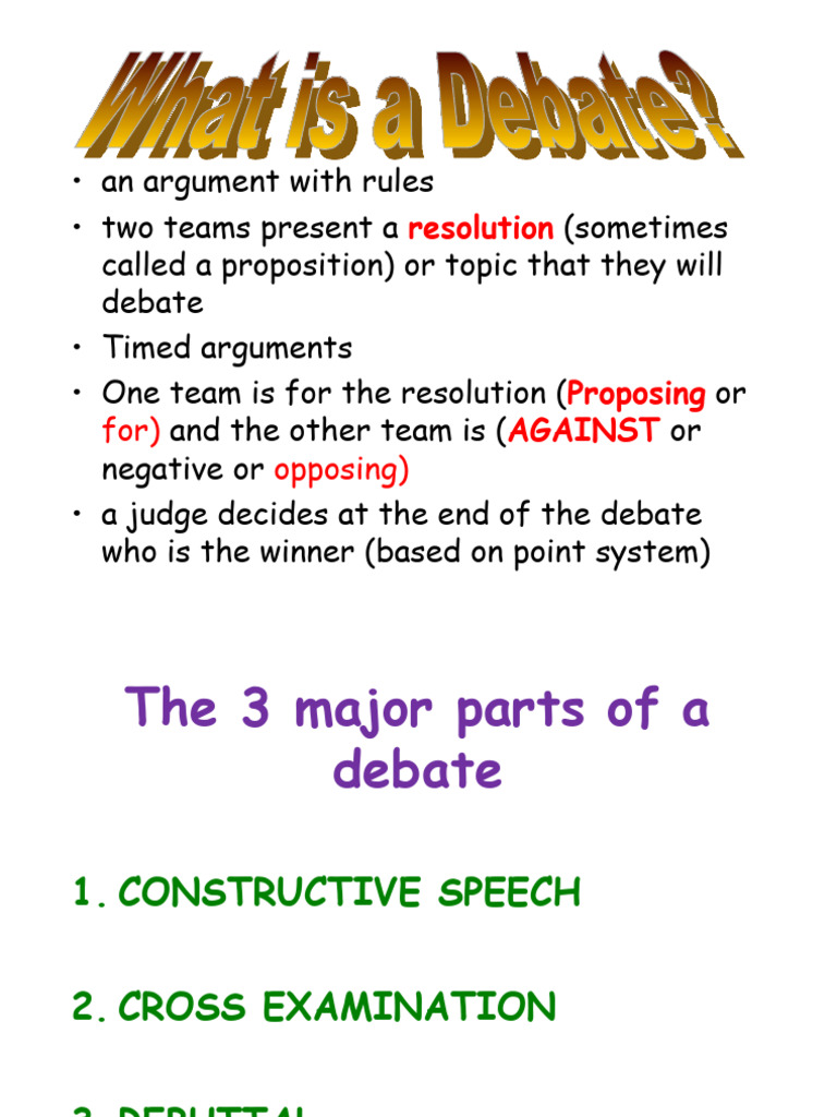 How To Debate JDC | PDF