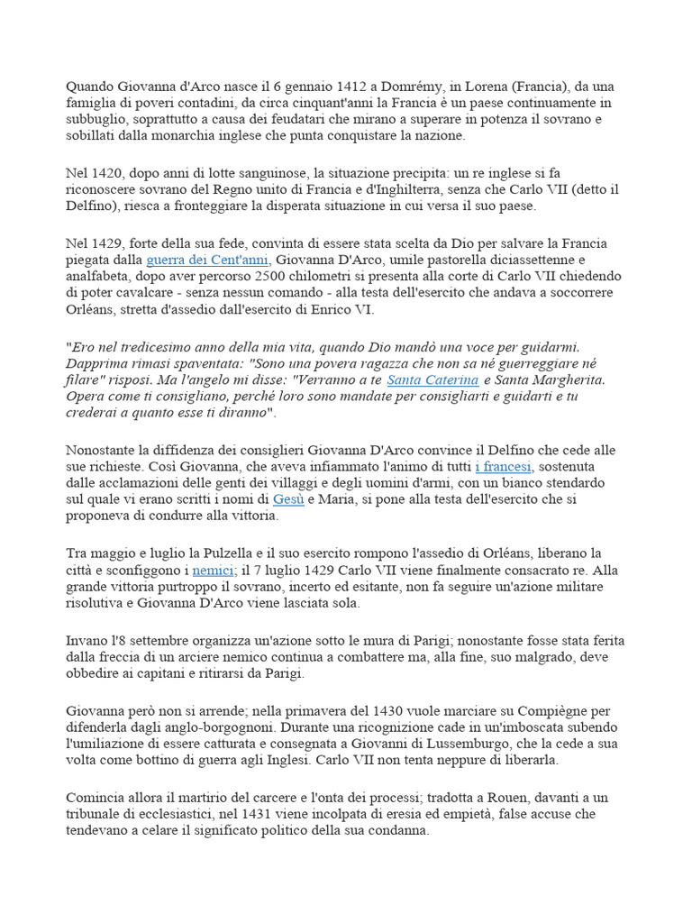Giovanna D'Arco | PDF
