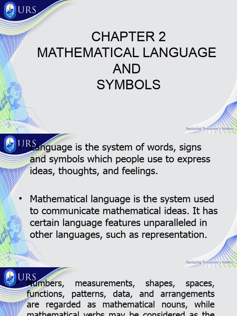Chapter 2 Mathematical Language and Symbol (2022) | PDF