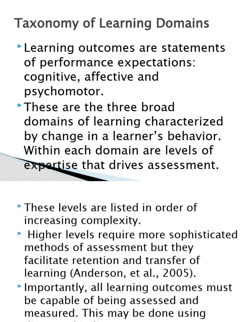Taxonomy of Learning Domains | PDF | Learning | Information