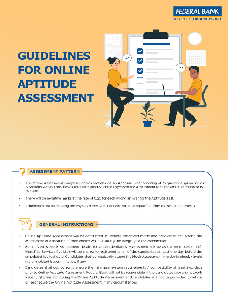 Online Aptitude Assessment Guidelines | PDF | Laptop | Computing