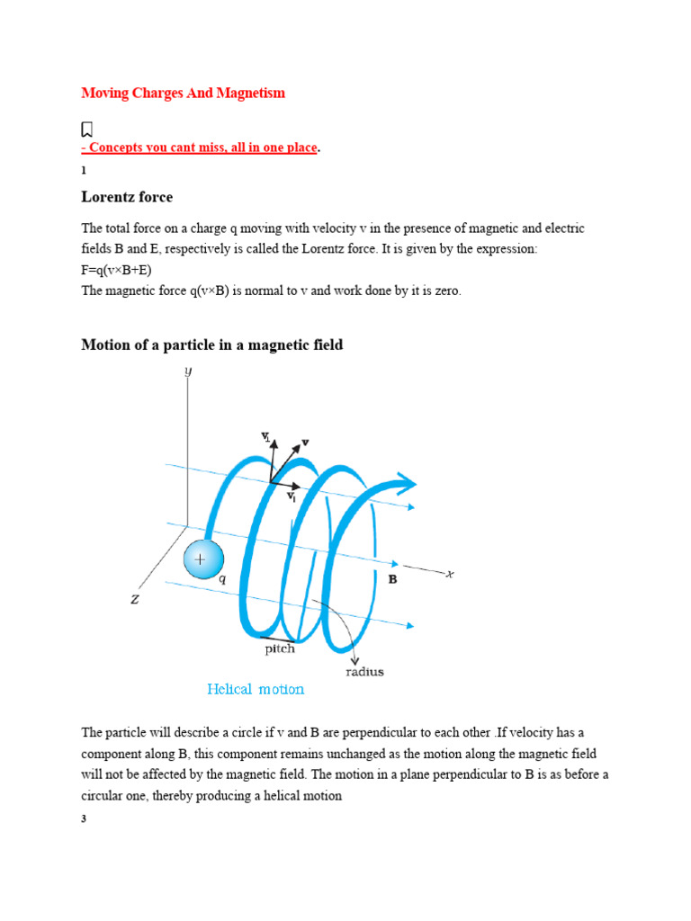 Electron Motion in Magnetic Fields | PDF | Magnetic Field | Force