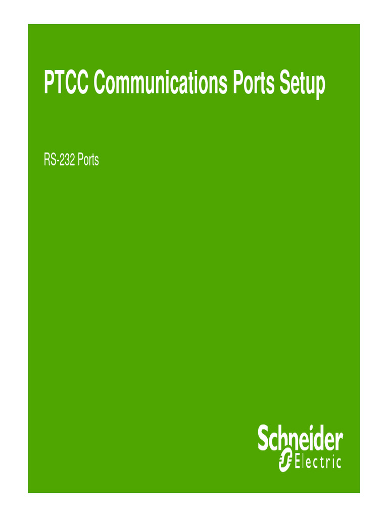Ptcc07f PTCC Rs232 Comm Ports Setup | PDF | Manufactured Goods | Data Transmission