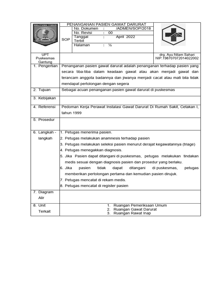 Sop Penanganan Ps Gadar | PDF