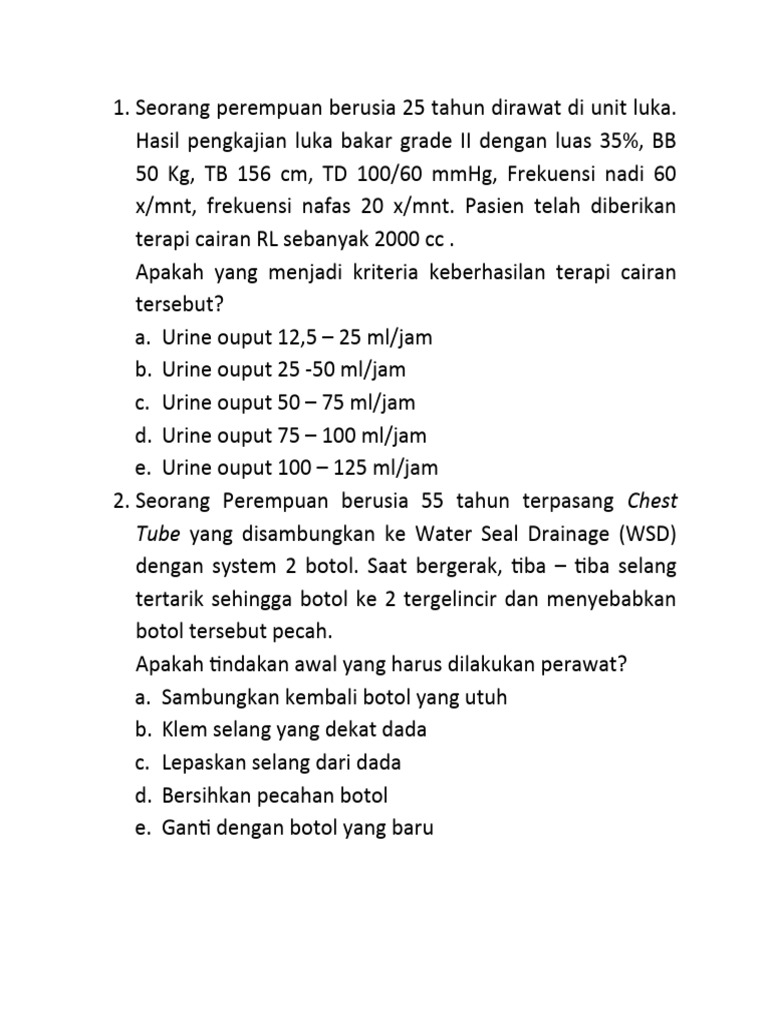 Seorang Perempuan Berusia 25 Tahun Dirawat Di Unit Luka | PDF