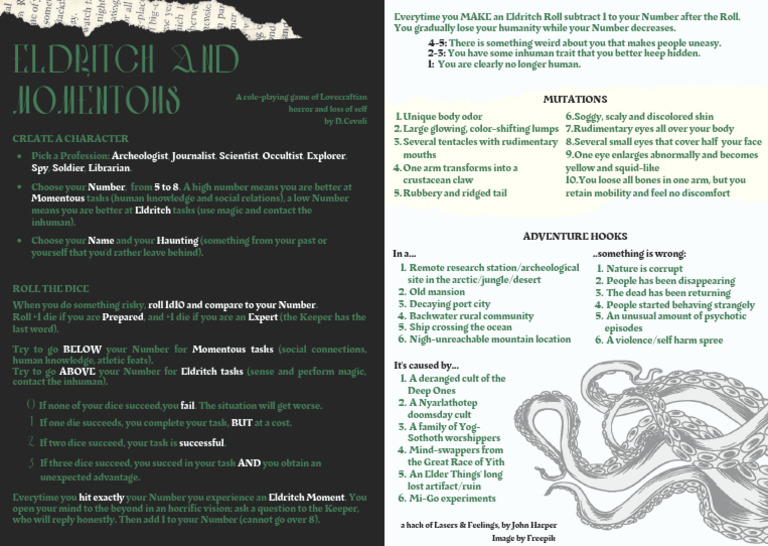 Eldritch Horror RPG Guide | PDF