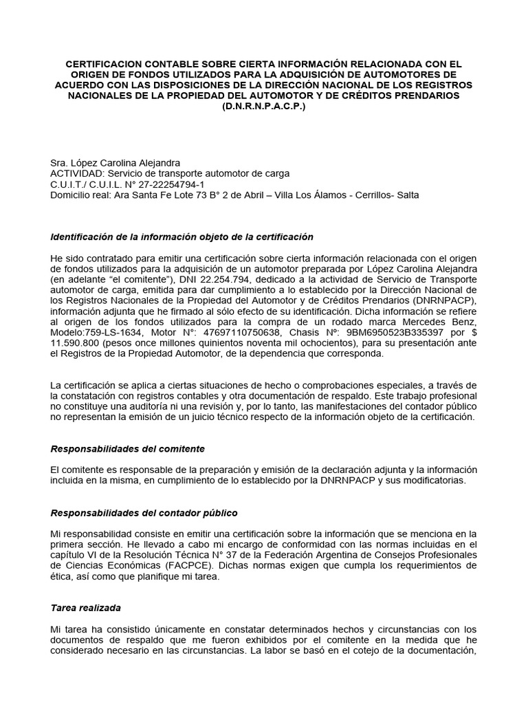 4 Modelo de Certificacion Origen de Los Fondos RT 53 | PDF