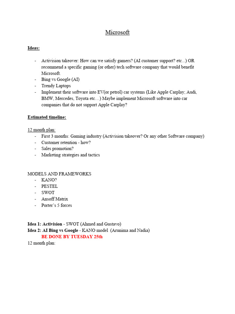 MCE group assignment | PDF