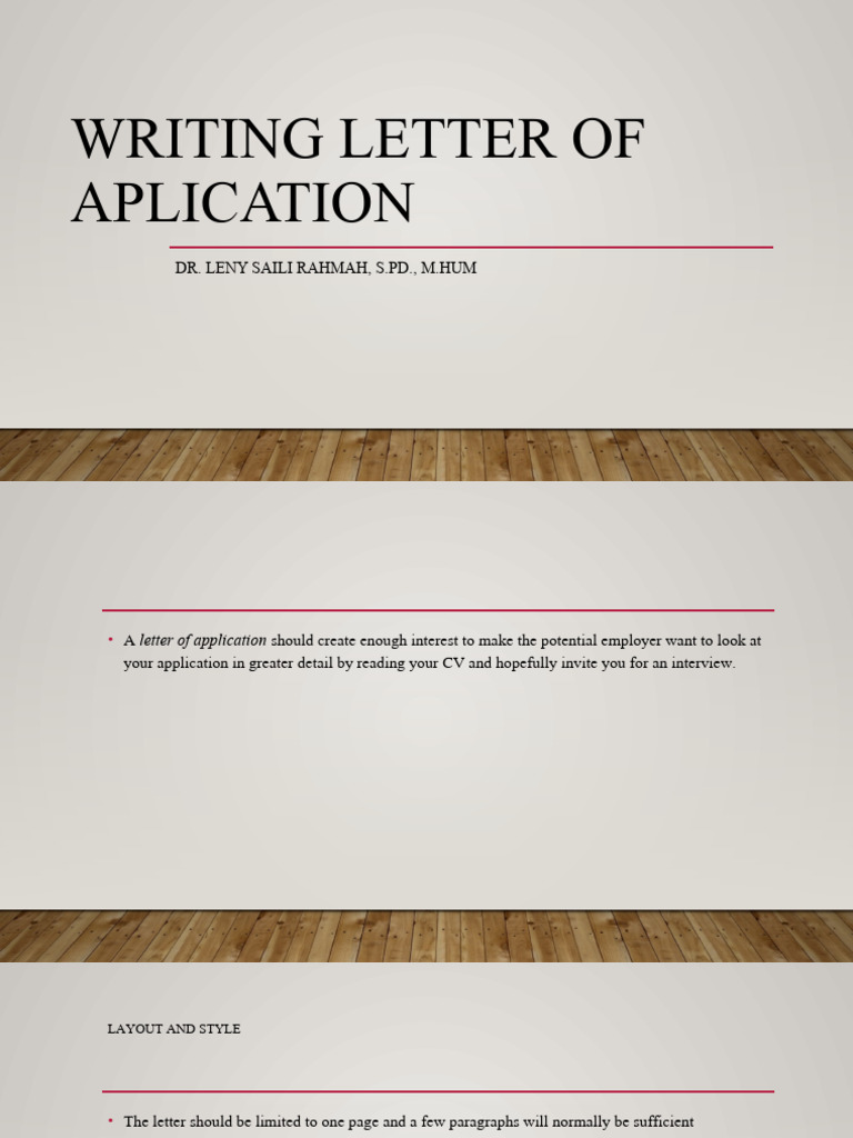 Aplication Letter | PDF