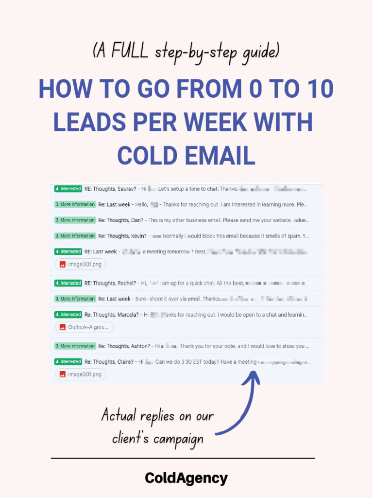 Steps For Cold Emailing | PDF