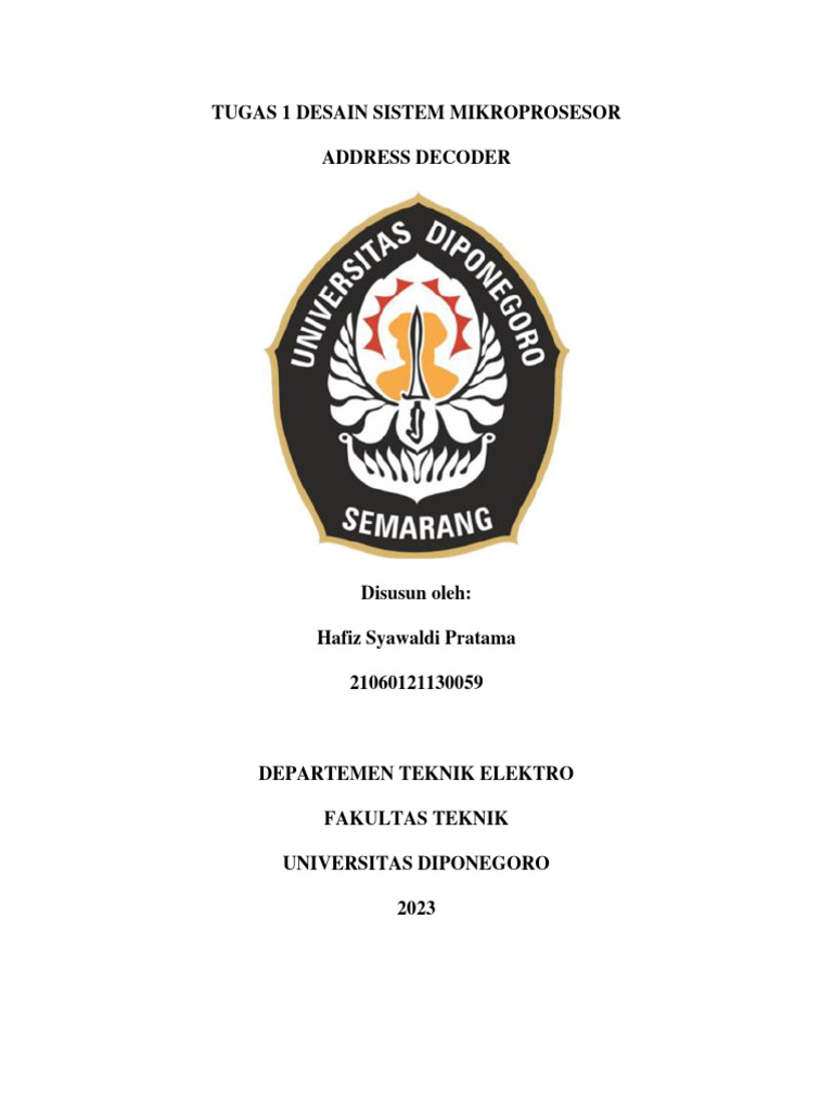 Mikroprosesor Address Decoder | PDF