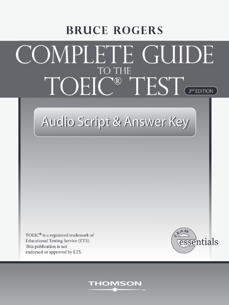 Complete Guide to TOEIC Test Answer Keys | PDF