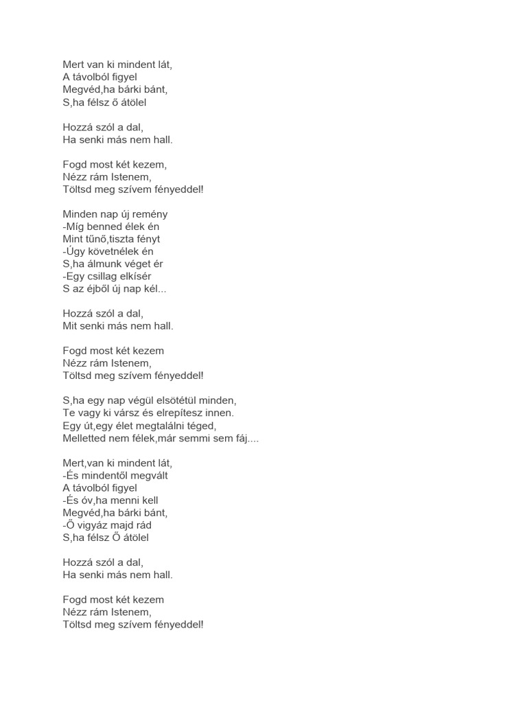 Mert Van Ki Mindent Lát | PDF