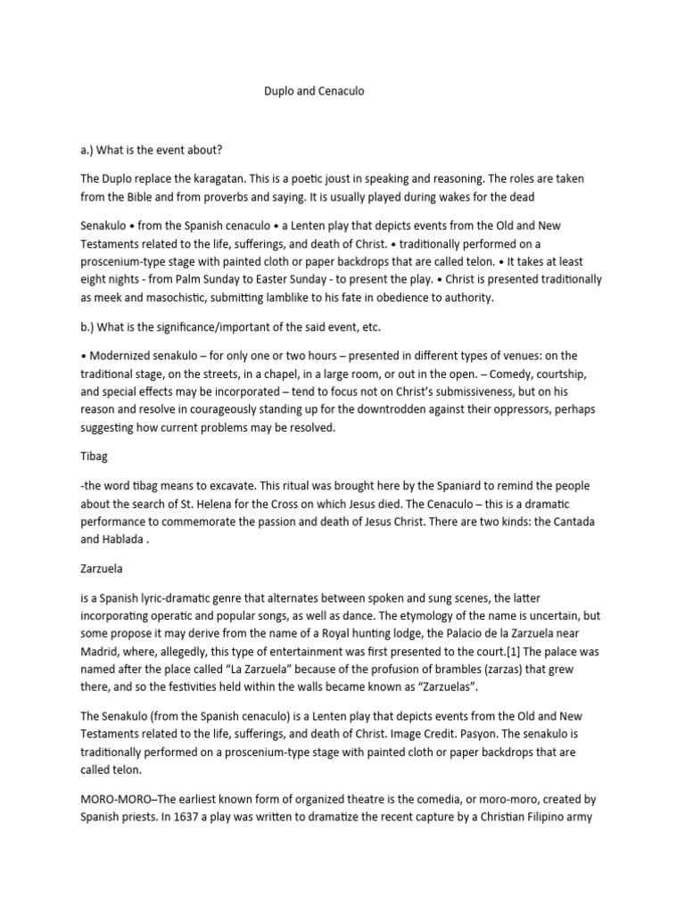 Senakulo - From-WPS Office | PDF