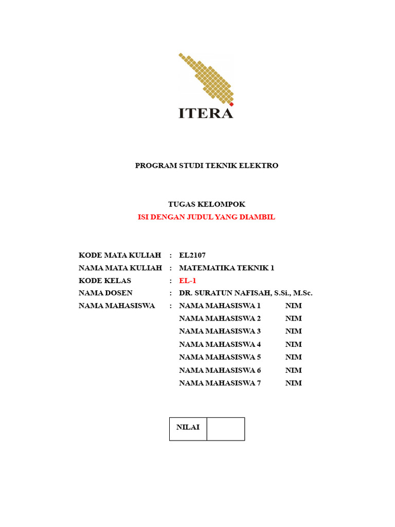 Template Tugas Kelompok | PDF