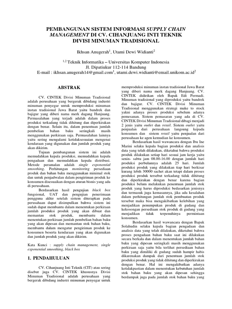 Cv. Cihanjuang Inti Teknik | PDF