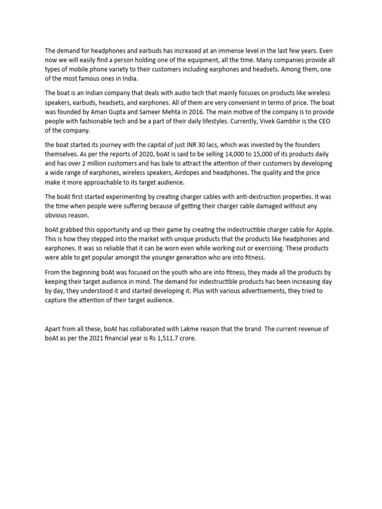 Boat Case Study | PDF