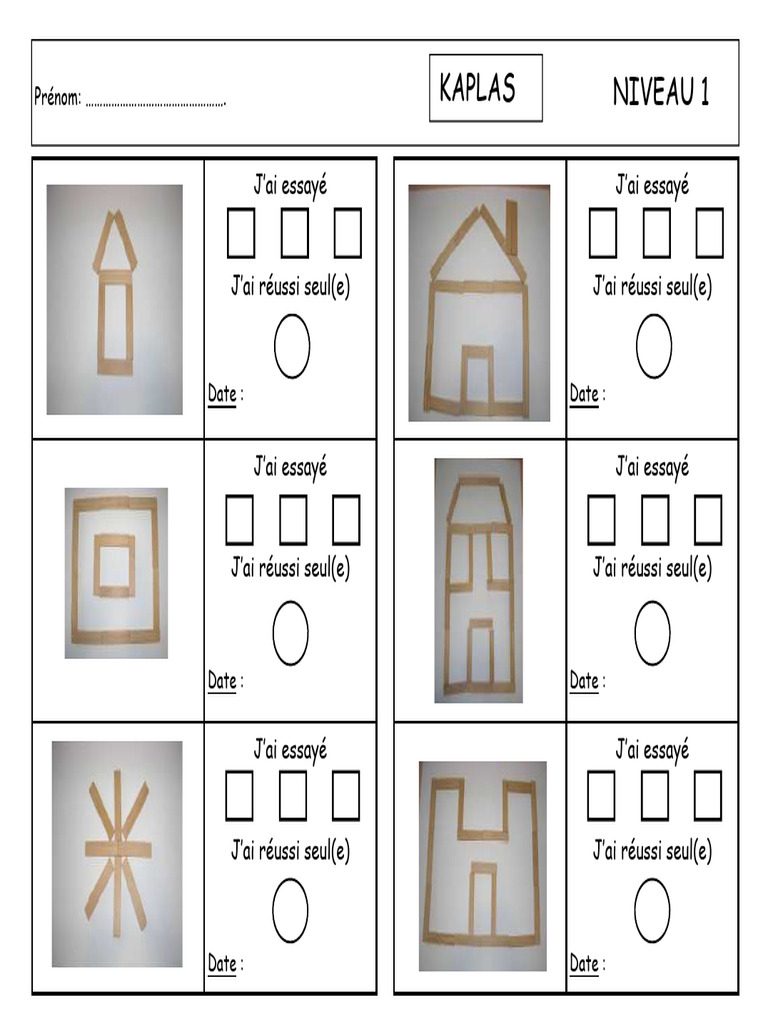 Cahier Progrès Kaplas | PDF