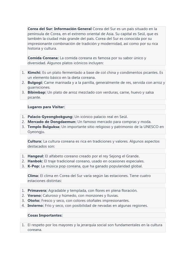 Corea Del Sur Pdf