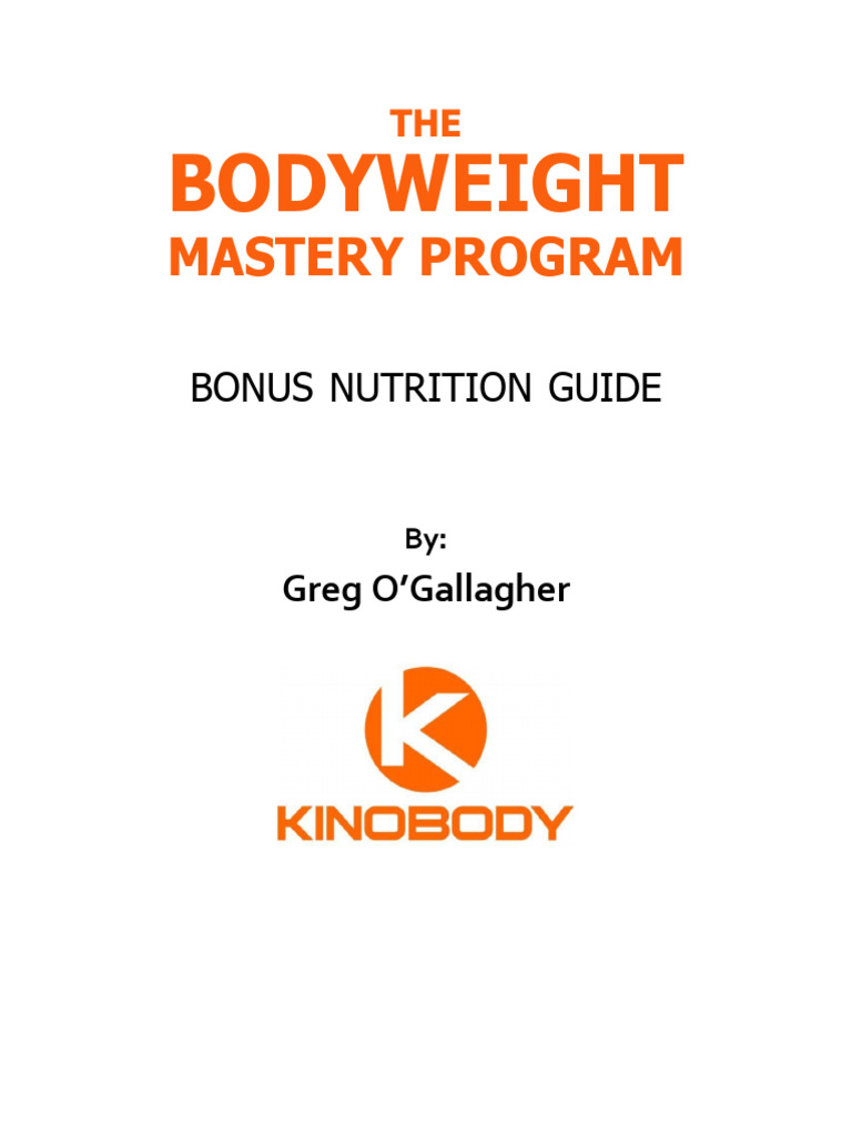 Bodyweight Mastery Program | PDF | Meal | Weight Loss Bodyweight Mastery Program | PDF | Meal | Weight Loss