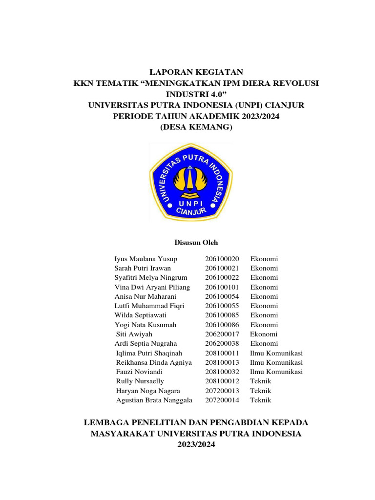 Laporan Kegiatan Tematik KKN Kel 7 | PDF