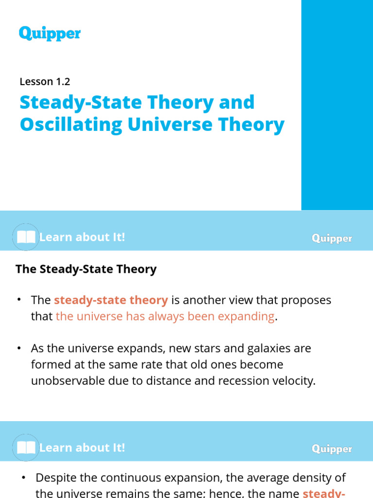 Steady State Theory | PDF