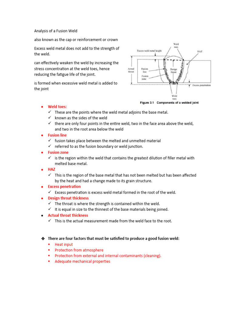 Fusion Weld Analysis and Key Factors | PDF