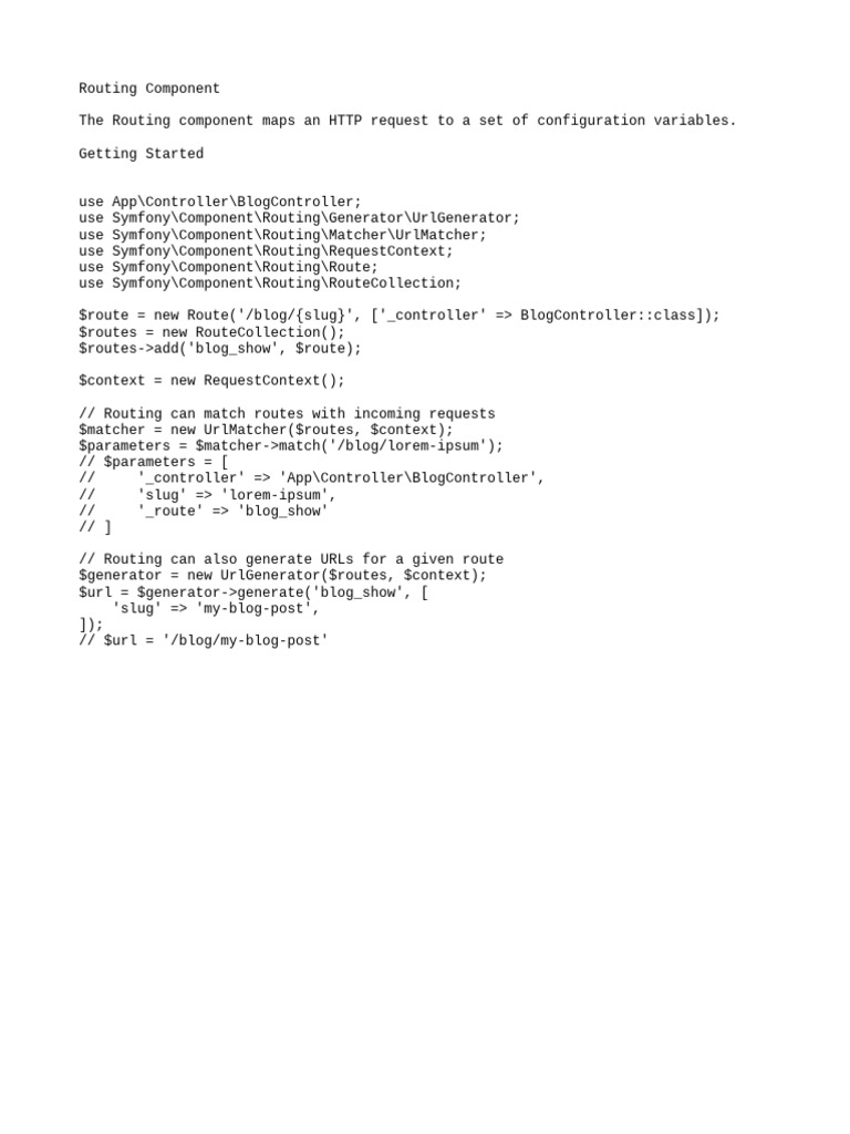 Routing Component Pdf