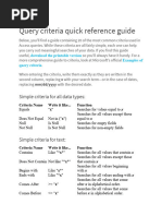 Access Criteria Cheat Sheet | PDF