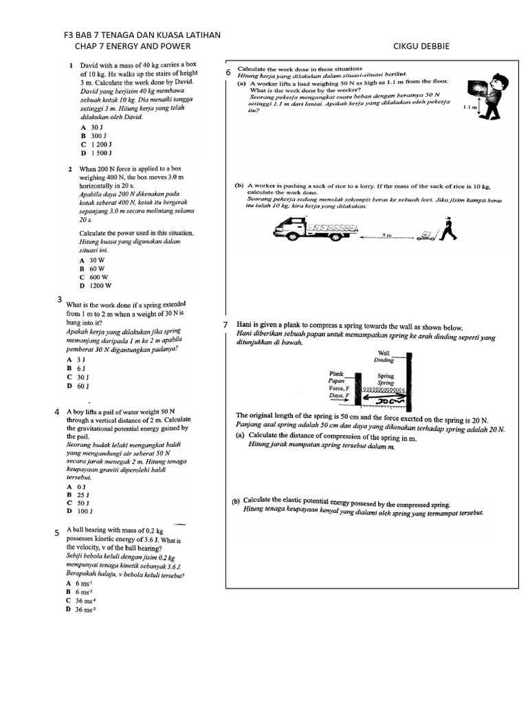 F3 SAINS BAB 7 SOALAN DAN LATIHAN | PDF