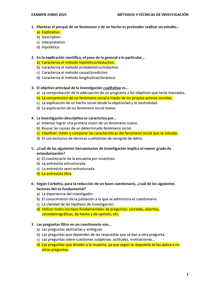 Wuolah Free EXAMEN METODOS JUNIO Gulag Free | PDF