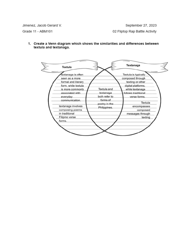 21st Century - 02 Textula and Textanaga Comparison | PDF