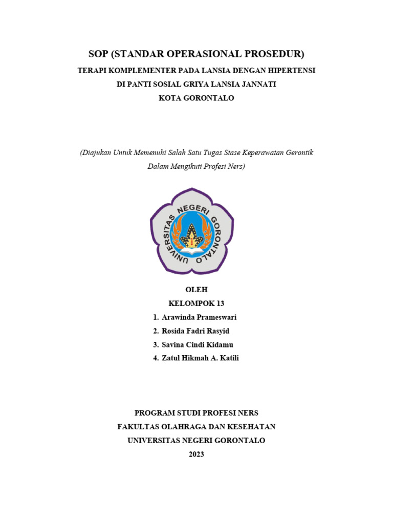 Sop Terapi Komplementer | PDF